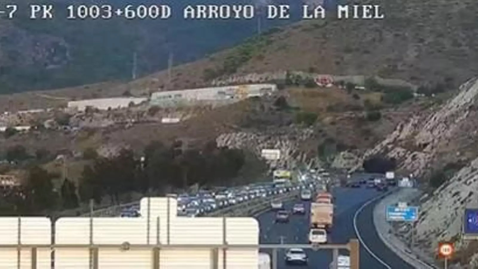 Un accidente en la A-7 a la altura de Torremolinos causa retenciones de hasta siete kilómetros ...