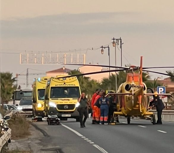 Un motorista ha tenido que ser evacuado en helicóptero tras un ...